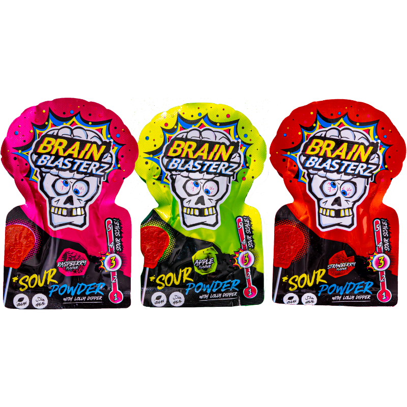 Brain Blasterz Sour Powder Lolly Dipper Mártogatós savanyú nyalóka 10g ...