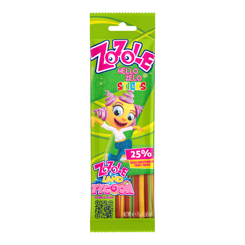 Zozole Sticks szivárványos gumicukor 75g – Nashi Box